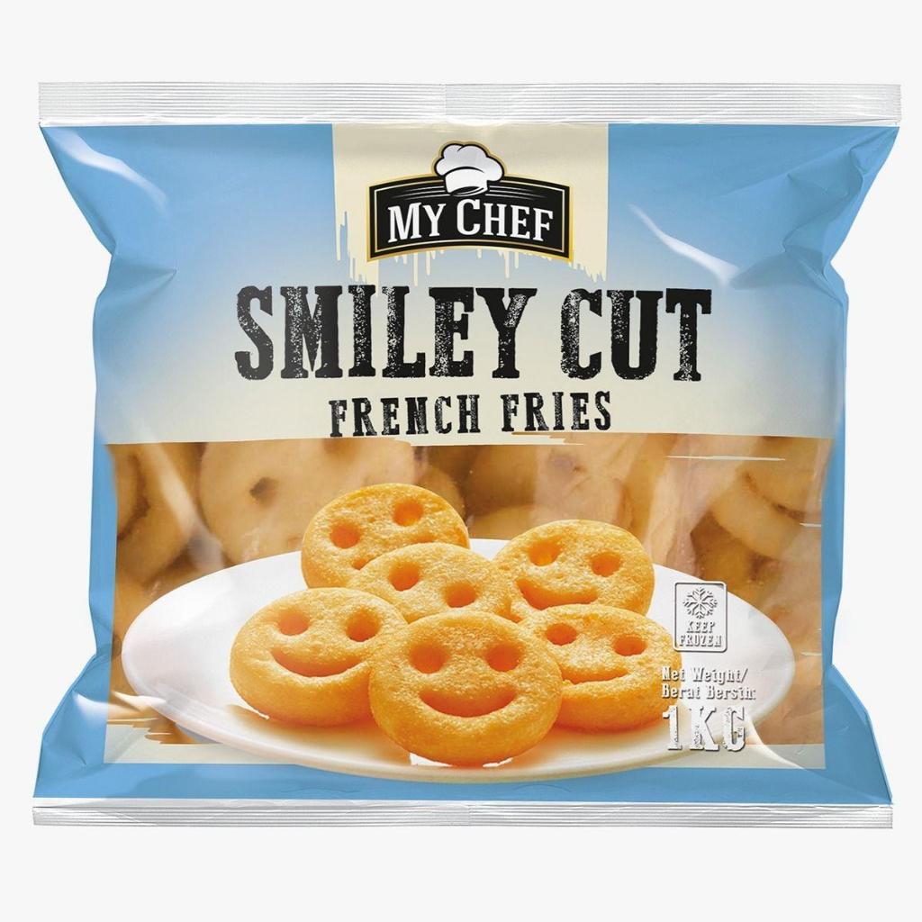 Jual My Chef Kentang Smiley Cut French Fries 1Kg / Kentang Goreng Frozen Bentuk Smiley | Shopee ...