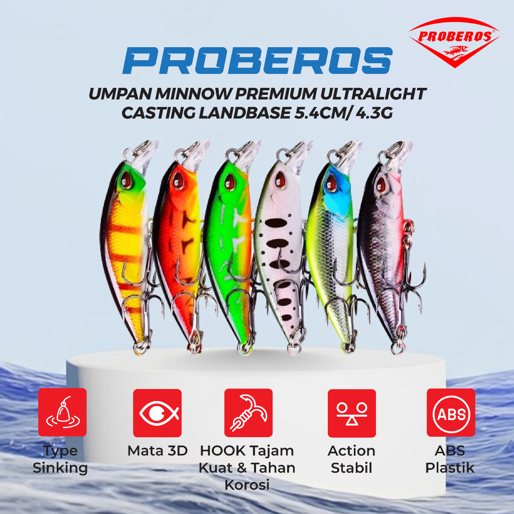Jual PROBEROS Umpan minow minnow premium ultralight branded proberos 5 ...