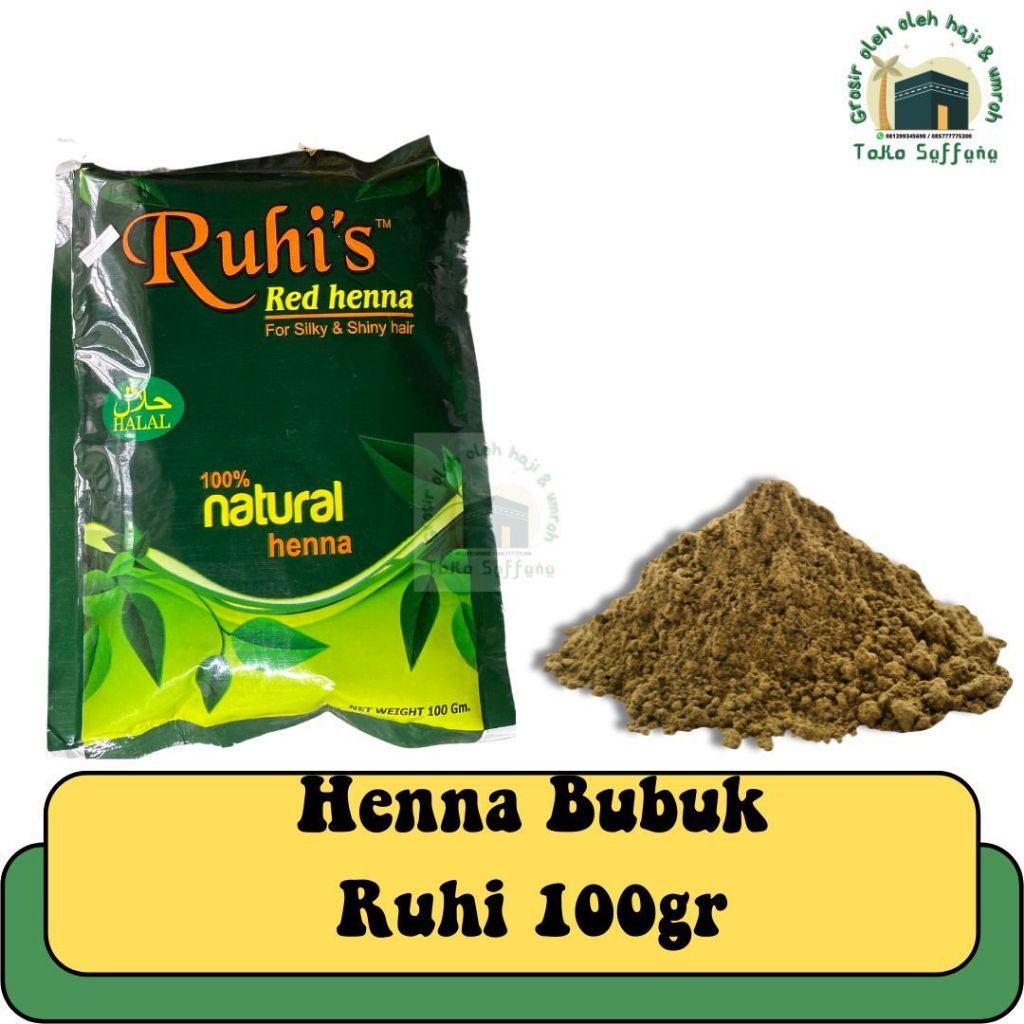 Jual OLEH OLEH HAJI DAN UMROH RUHIS RED HENNA RAMBUT 100GR I PEWARNA ...