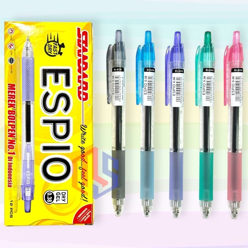 Jual Pulpen / Ballpoint / Pen Standard ESPIO (12 Pcs) | Shopee Indonesia