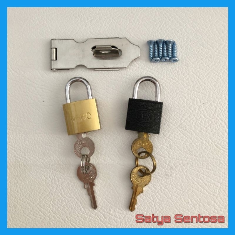 Jual Paket Overpale / Overval Stainless 2" & Gembok 20 mm + Sekrup (1 ...