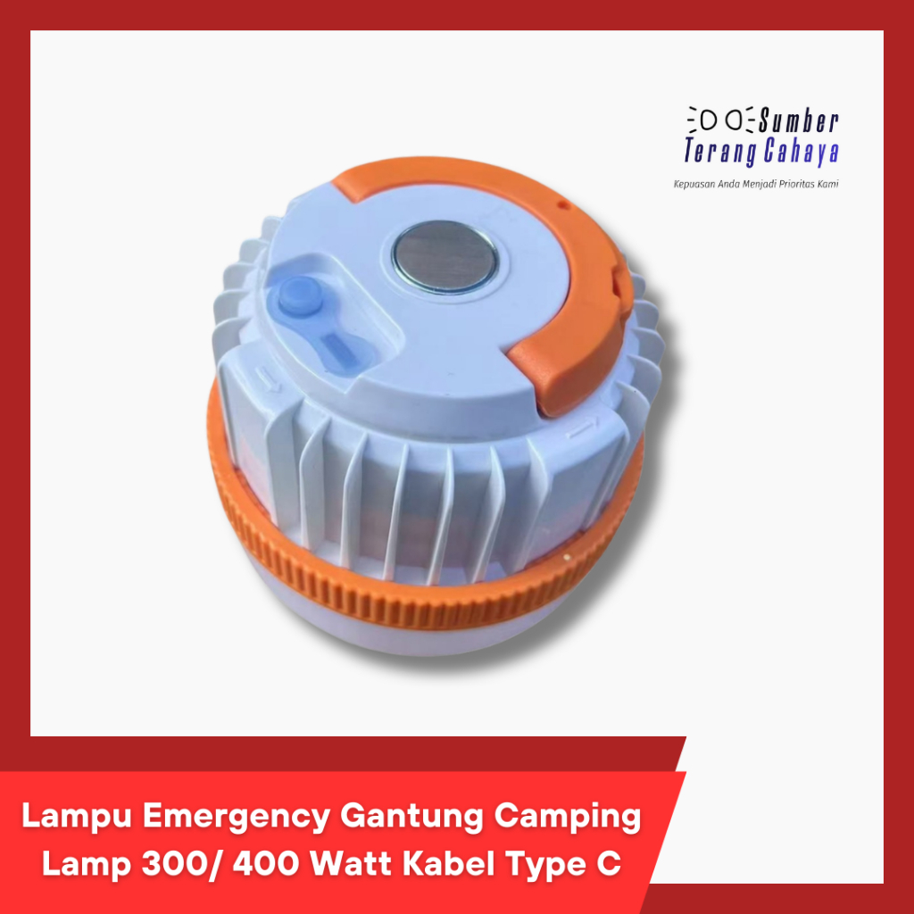 Jual Lampu Emergency Gantung Camping Lamp 300/ 400 Watt Kabel Type C | Shopee Indonesia