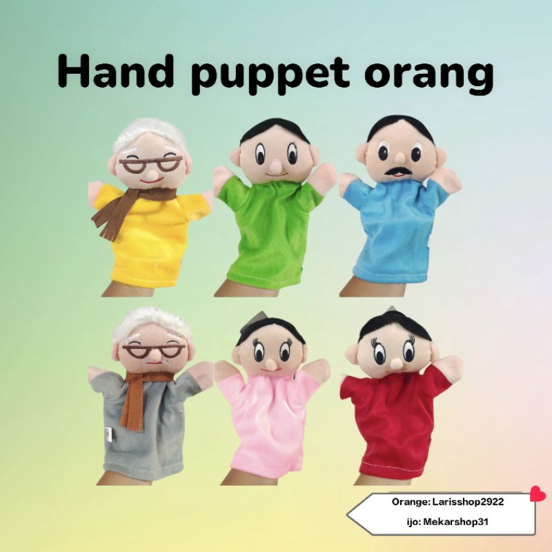 Jual hand puppet orang 1 keluarga (6pcs) | Shopee Indonesia