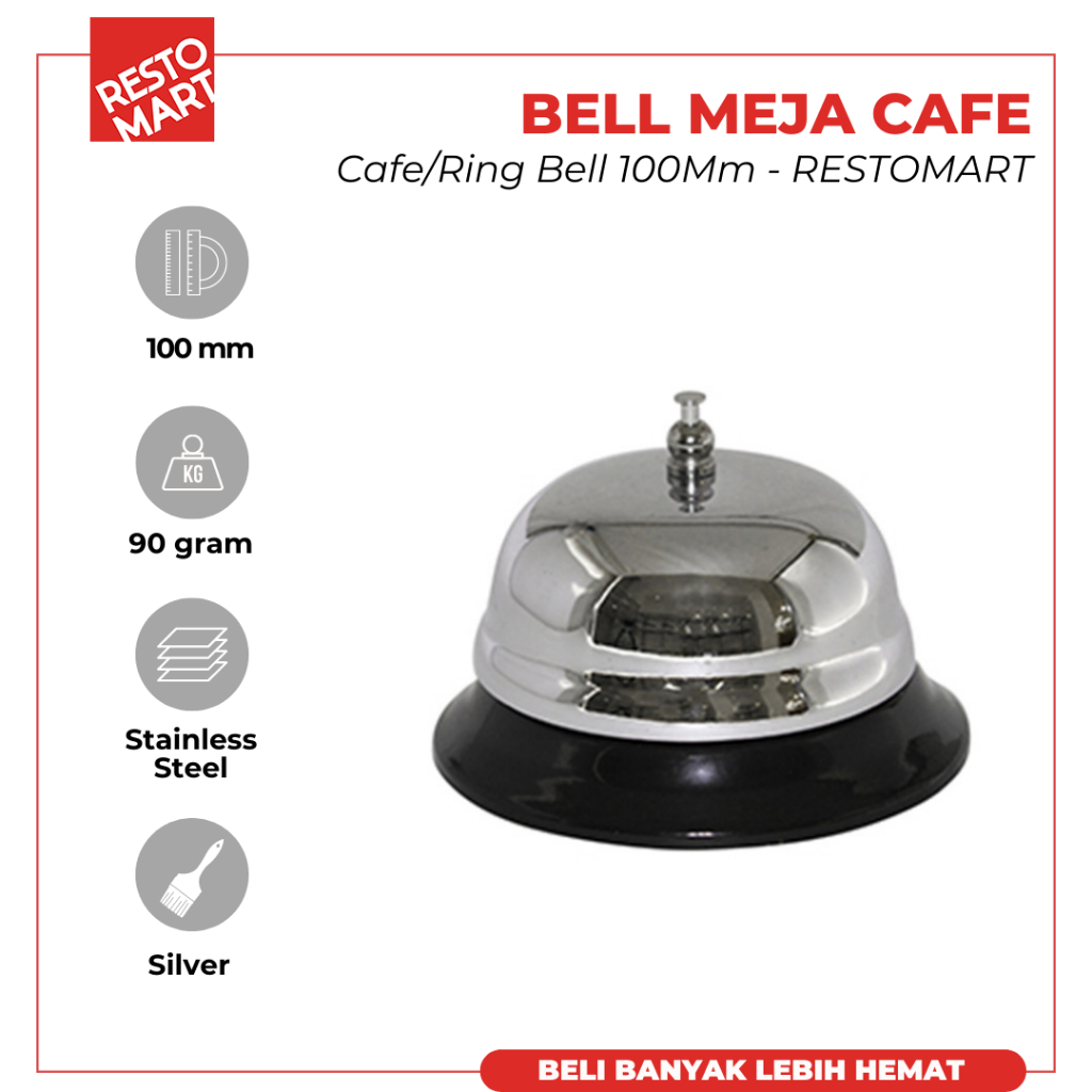 Jual Bell Meja / Cafe Bell / Ring Bell Dia.100MM RESTOMART (2018062 ...