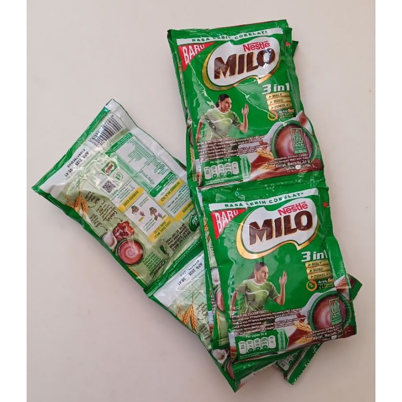 Jual MILO 3in1 Renceng ( isi 10 pcs x 34 gram) | Shopee Indonesia
