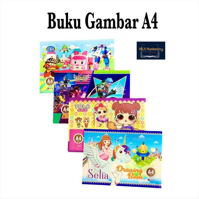 Jual Buku Gambar A4 Drawing Book Karakter/SKETCHBOOK / BUKU SKETSA A4 ...
