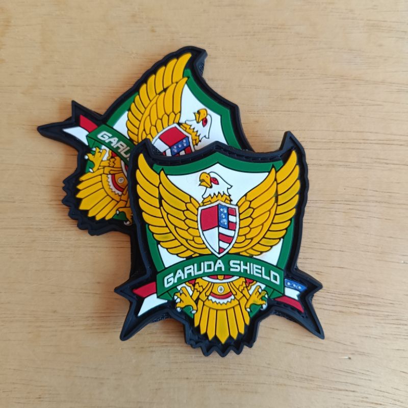 Jual patch rubber logo garuda shield tempelan emblem asessoris karet ...
