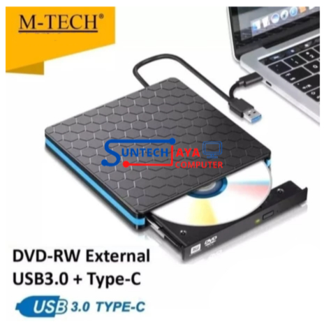 Jual M-TECH DVD External USB 3.0 Type C DVDRW eksternal Laptop - DVD RW ...