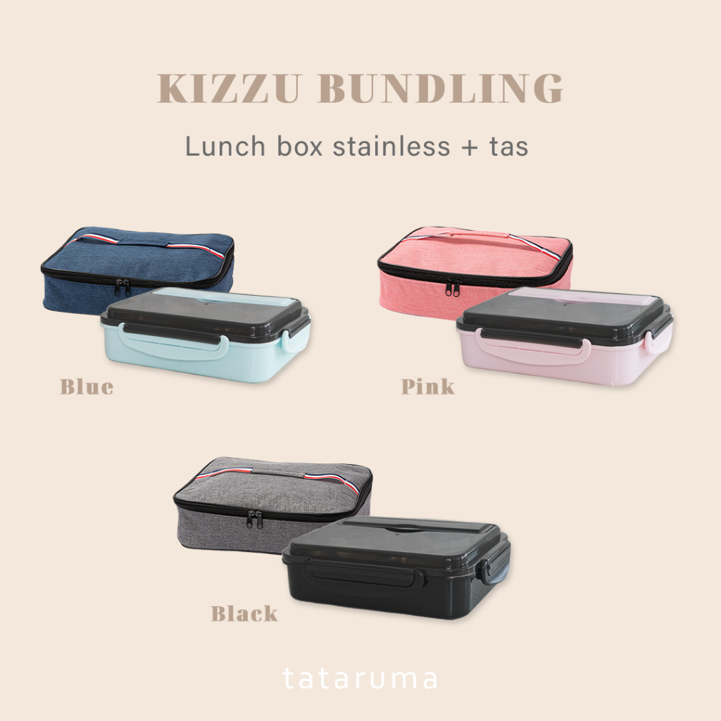 Jual TATARUMA Kizzu - Lunch Box Stainless 304 Sekat Kotak Bekal dengan ...