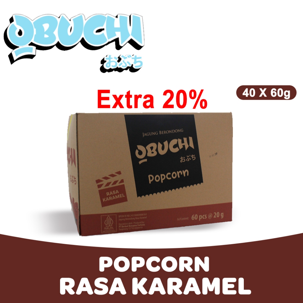 Jual Obuchi Popcorn Rasa Karamel Extra 20% Lebih Besar - Family Pack ...