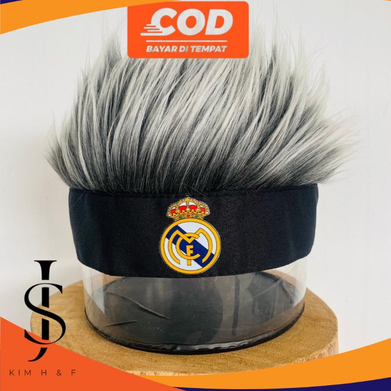 Jual Topi Rambut Palsu Real Madrid Topi Rambut Palsu Topi Wig | Shopee ...