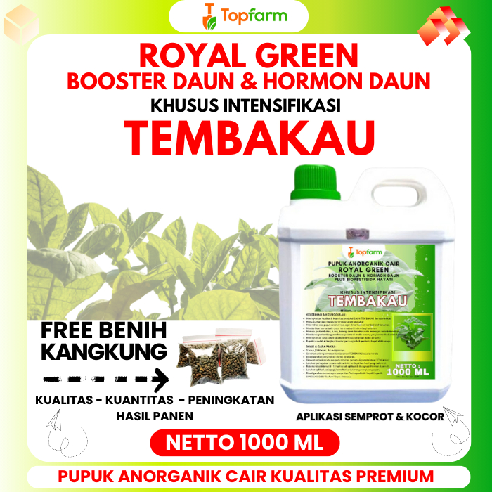 Jual Pupuk Topfarm / Pupuk Daun Lebar / Pupuk Tembakau Pelebar Daun ...