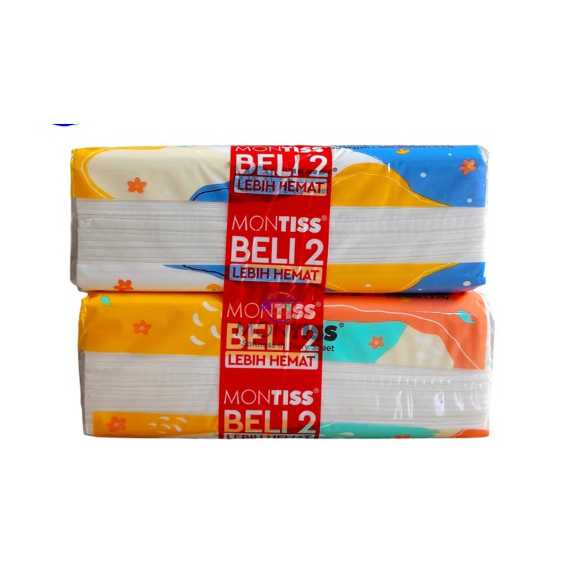 Jual montiss tisu wajah 200 sheet x 2 pcs / tisu kering 200 sheet x 2 ...