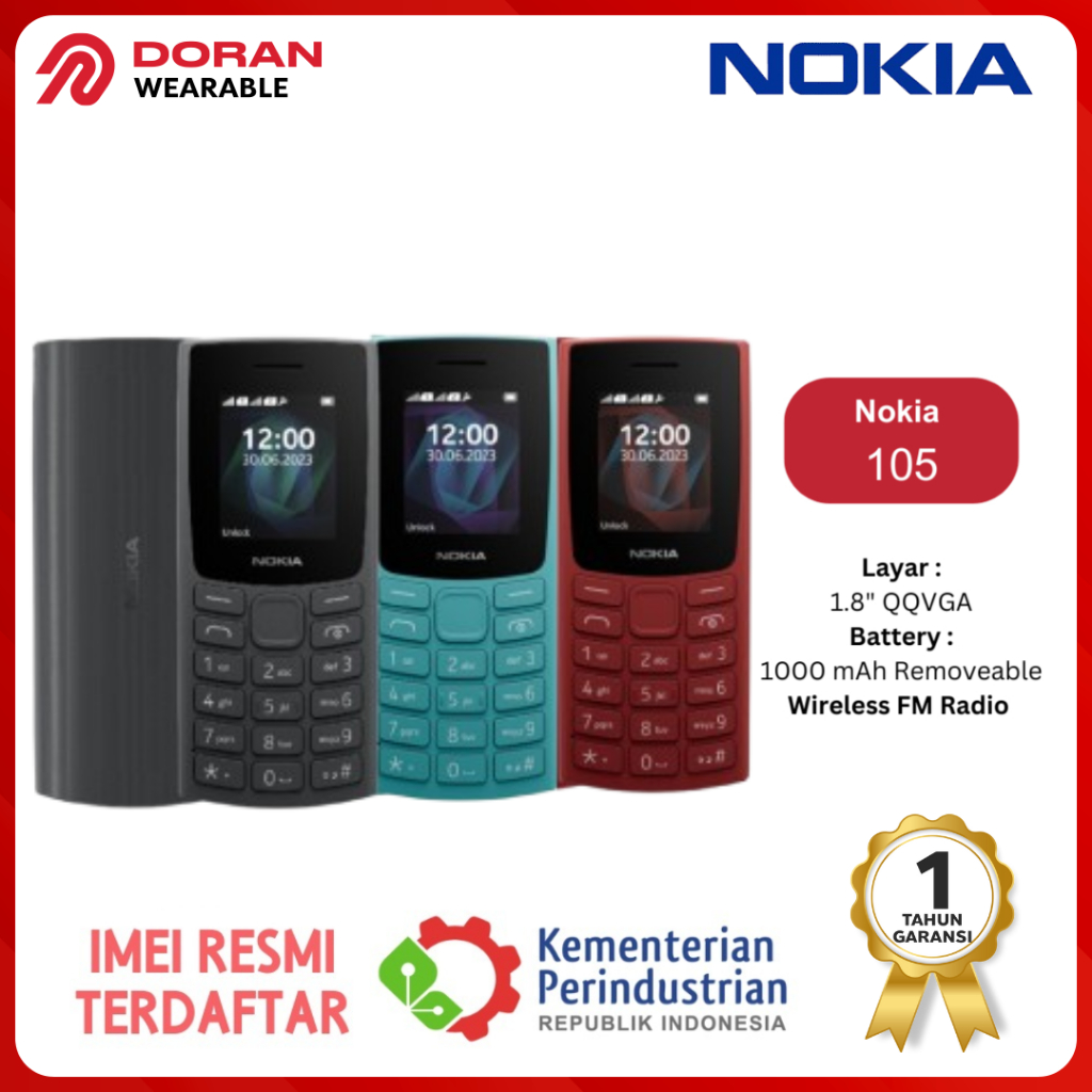 Jual NOKIA Handphone | HP Nokia 105 2023 - Nokia Jadul - Original Garansi TAM 1Tahun | Shopee ...