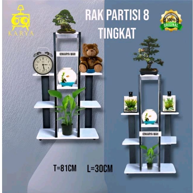 Jual RAK GANTUNG SERBAGUNA TIPE PARTISI 8 TINGKAT, RAK DINDING ...