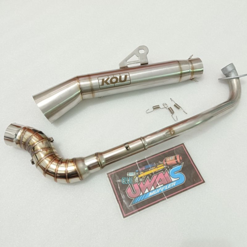 Jual Kou Open pipe 51mm for wave 100 110 125 xrm rs 125 fury smash 100 ...