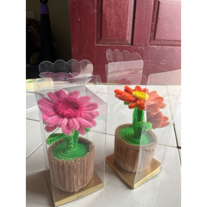 Jual box mika packaging bunga kawat bulu (hanya mika tidak termasuk ...