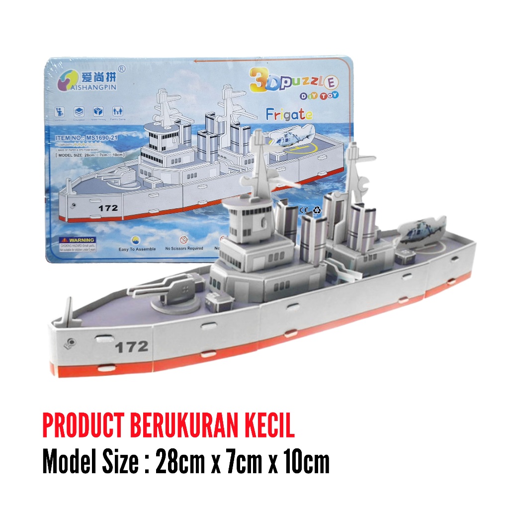 Jual DIY Puzzle 3d | FRIGATE SHIP| Mainan DIY Hobby Hobi 1690-21 ...
