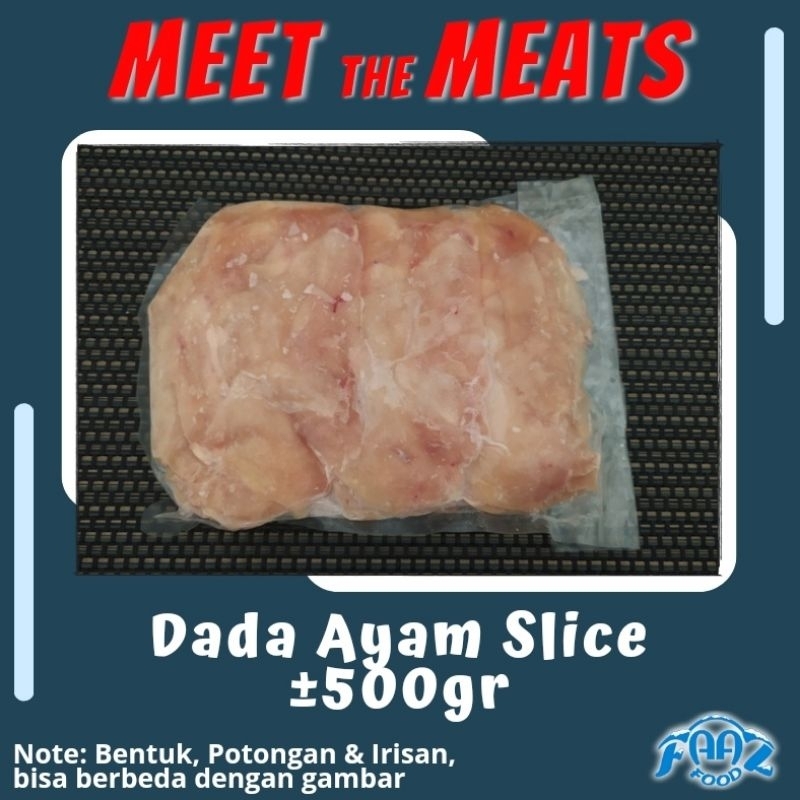 Jual Chicken Slice 500gr (Ayam Slice, Daging Dada Ayam Iris, Ayam ...