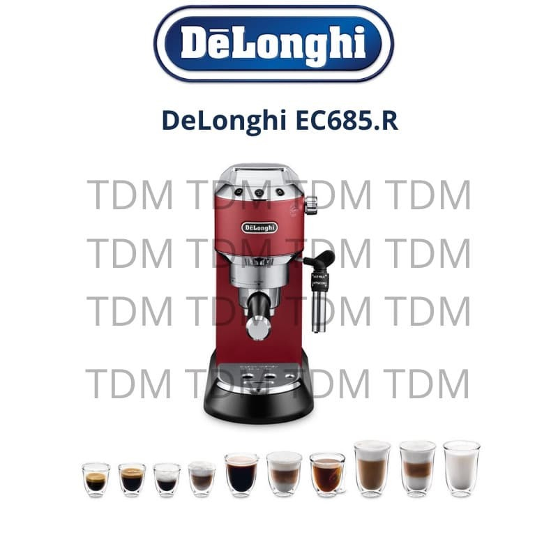 Jual Mesin kopi coffee maker Delonghi Dedica EC685 R Red EC 685 R Merah ...