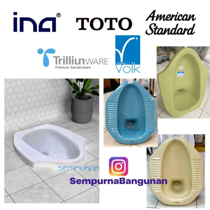 Jual Kloset closet toilet WC jongkok INA Duty Trilliun Trilliunware ...
