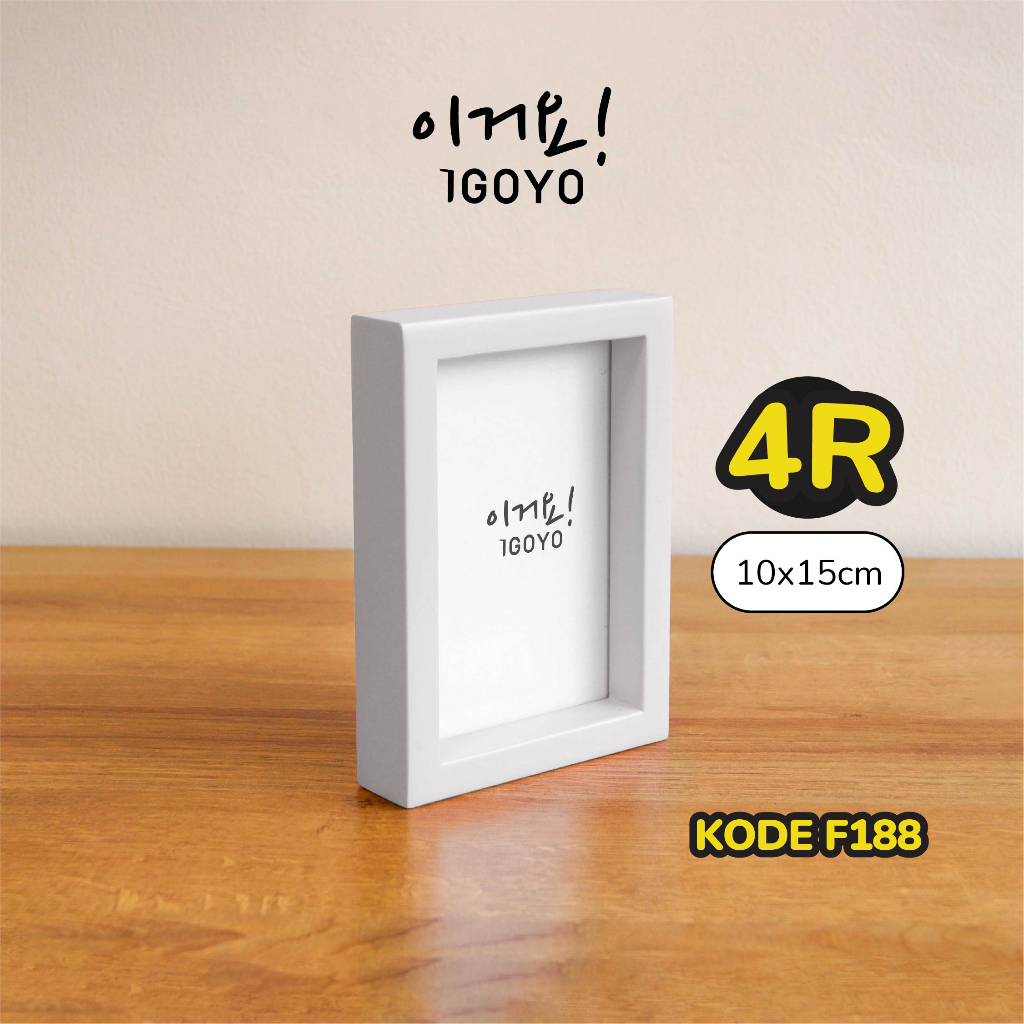 Jual Bingkai Foto IGOYO Ukuran 4R (10x15cm) F188 + Artprint Tebal 3cm Pigura Hitam Putih | Photo ...