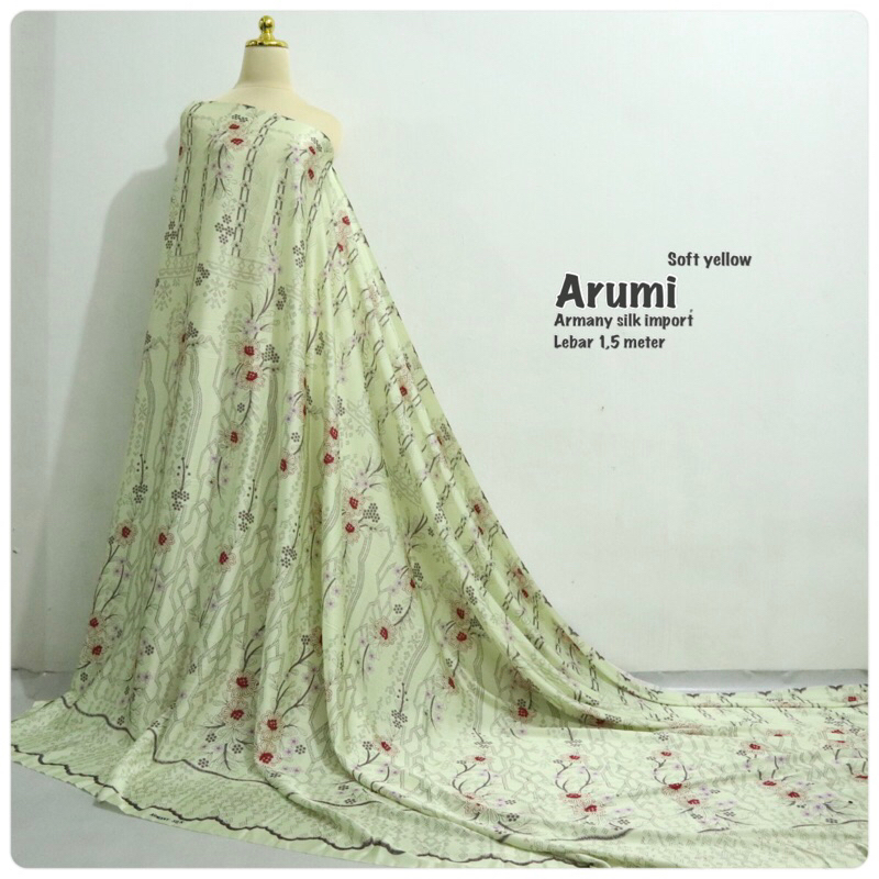 Jual Kain arnami silk brown | kain silk | armany silk | motif batik ...