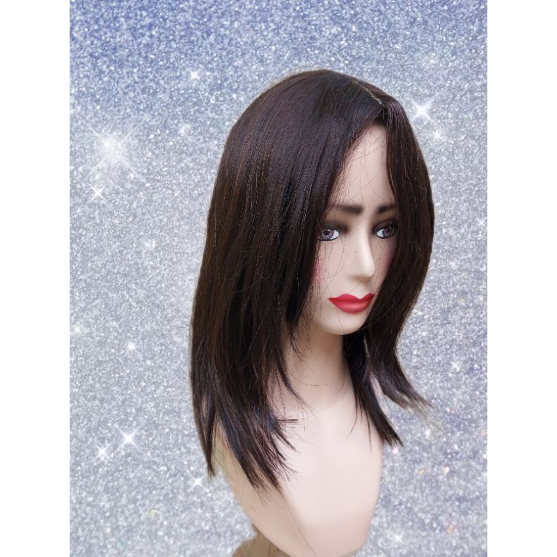 Jual Wig pirang coklat kehitaman lurus belah tengah lurus sebahu merk ...