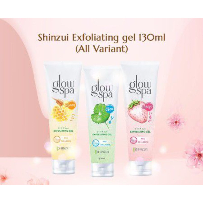 Jual Shinzui Glow Spa Exfoliating Gel Ichigo 130ml | Shopee Indonesia