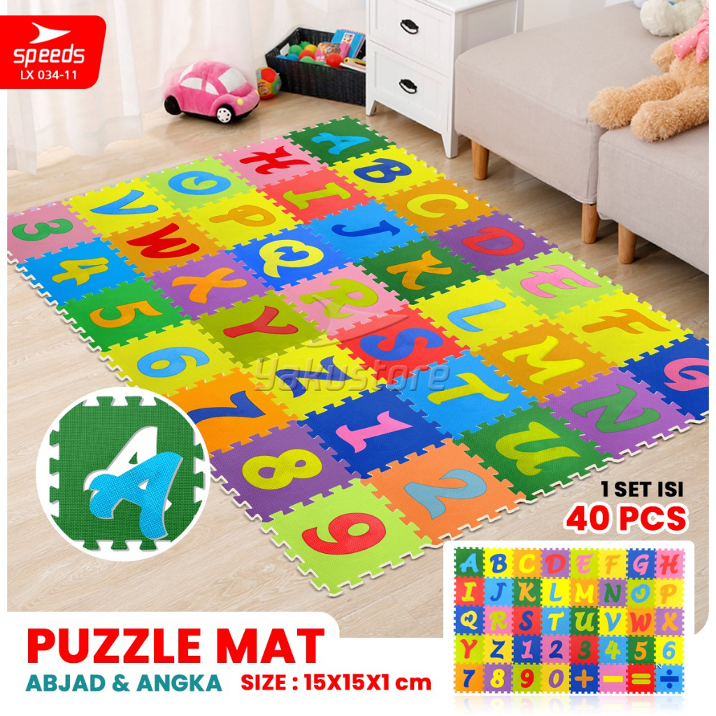 Jual SPEEDS Evamat 60x60cm 20mm Matras Puzzle Karpet Puzzle Matras Eva Alas Lantai Empuk Bermain ...