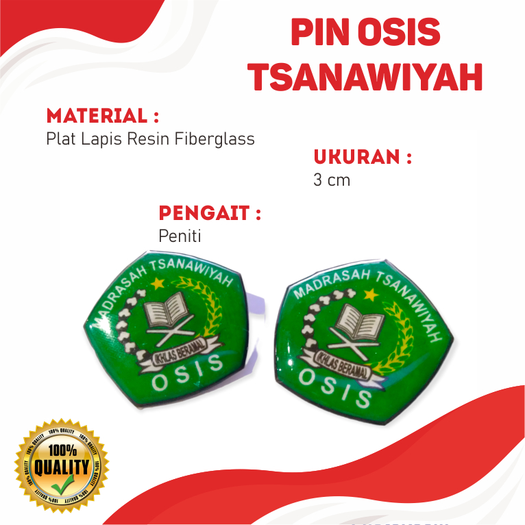 Jual Lencana Pin Osis Madrasah Tsanawiyah - Pin Osis Mts Ukuran 3 cm ...