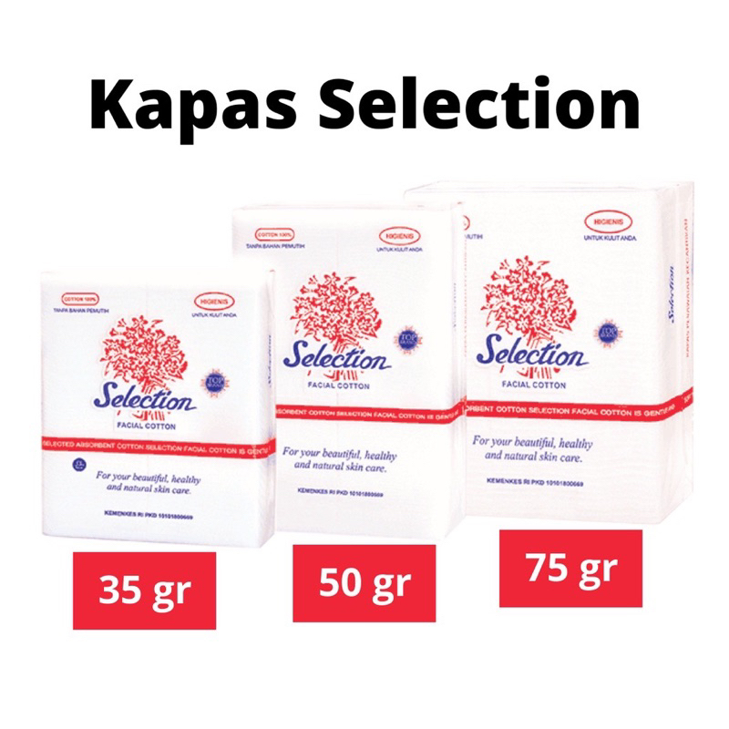 Jual Kapas wajah selection 75gr besar harga reseller | Shopee Indonesia