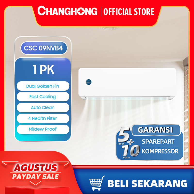Jual Changhong AC Split 1 PK STANDARD R32 - CSC-09NVB4 [INDOOR + OUTDOOR UNIT ONLY] | Shopee ...