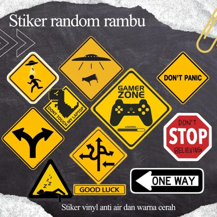Jual STIKER RAMBU RAMBU PERINGATAN ANTI AIR ISI 100 PCS PREMIUM ...