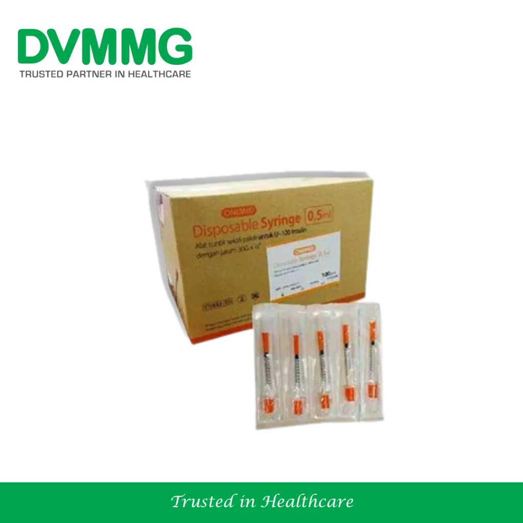Jual Onemed Spuit 0.5CC 100U 30G x 1/2" per Box U-100 Insulin | Shopee ...