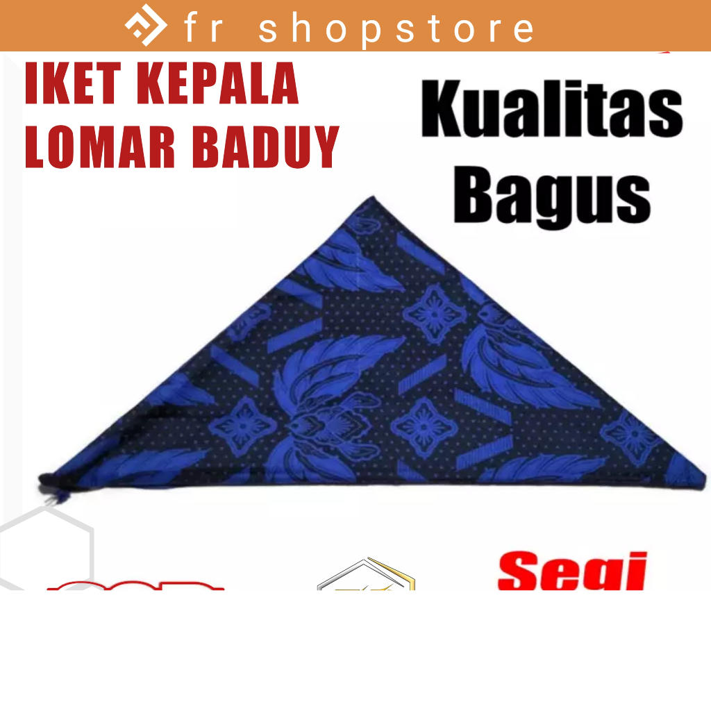 Jual Lomar Ikat Iket Kepala Suku Baduy luar Khas Sunda Model Segitiga ...