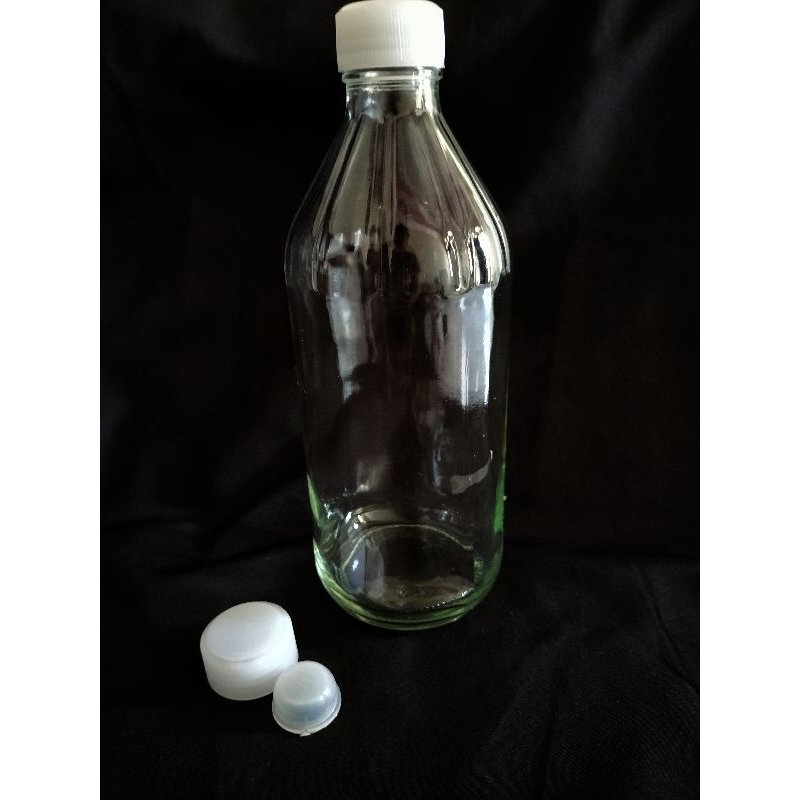 Jual Botol kaca polos 500ml / botol kaca apel tutup plastik / Botol ...