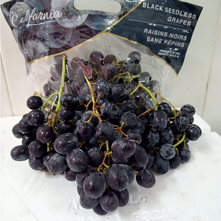 Jual ANGGUR HITAM TANPA BIJI / SEEDLESS BLACK GRAPES | Shopee Indonesia