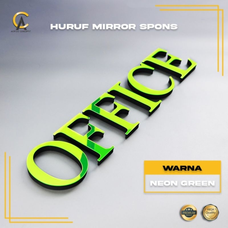 Jual Huruf Timbul Akrilik Mirror + Spons READY Siap Kirim (TIDAK BISA ...