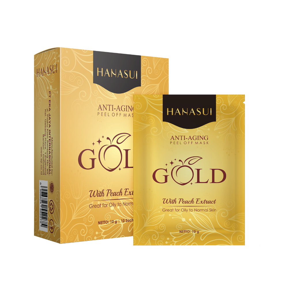 Jual Hanasui Anti Aging Peel Off Mask Gold / Masker Wajah / Masker Muka ...