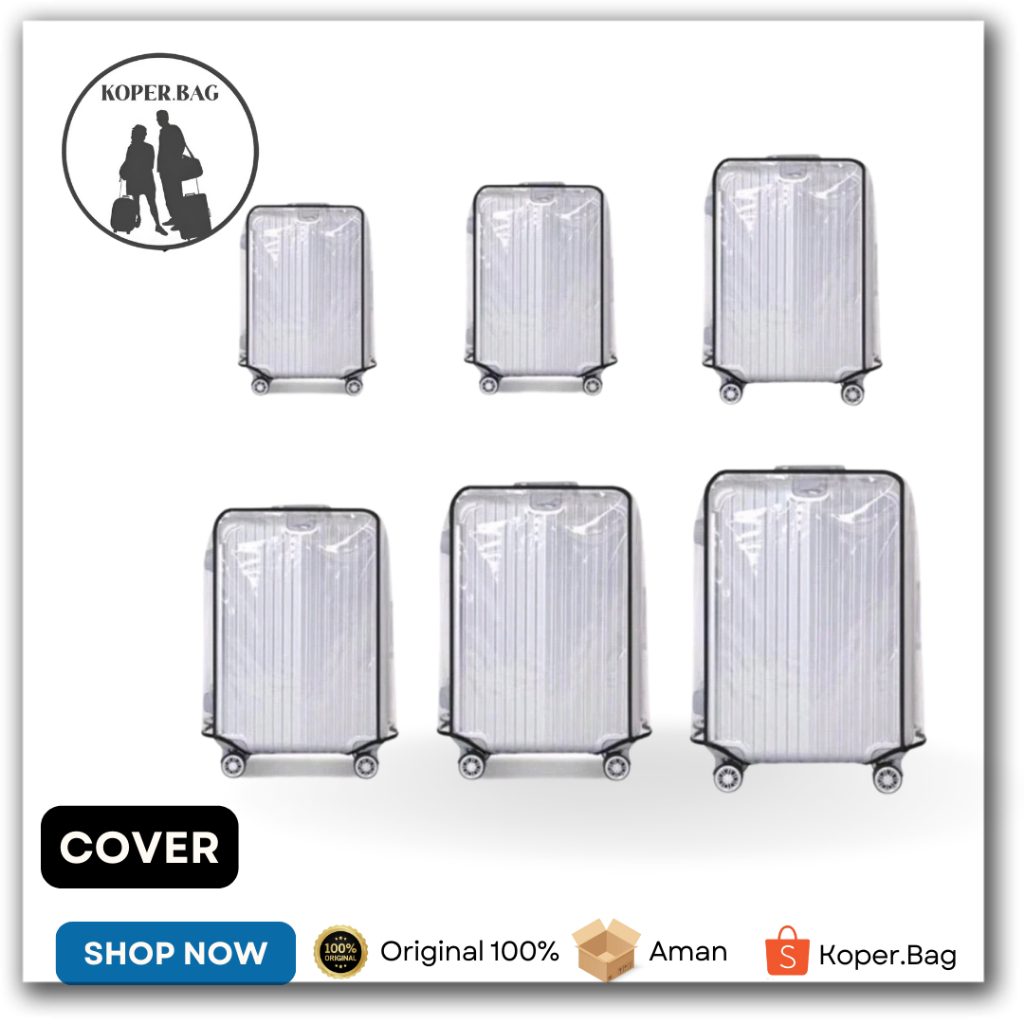 Jual Sarung koper Cover Mika /Transparant 20 inch - 30 inch | Shopee ...
