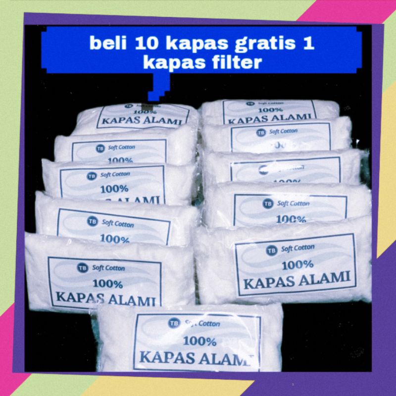 Jual 10 GRATIS 1 KAPAS ALAMI SOFT COTTON SERBAGUNA | Shopee Indonesia