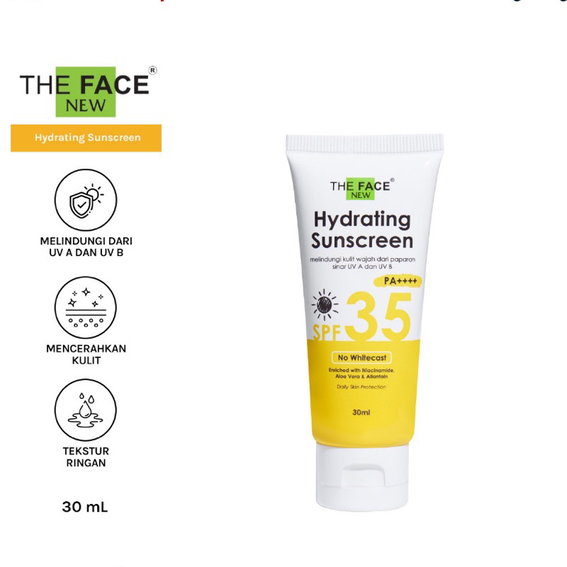Jual THE FACE HYDRATING SUNSCREEN SPF 35 PA +++ 30ML | Shopee Indonesia
