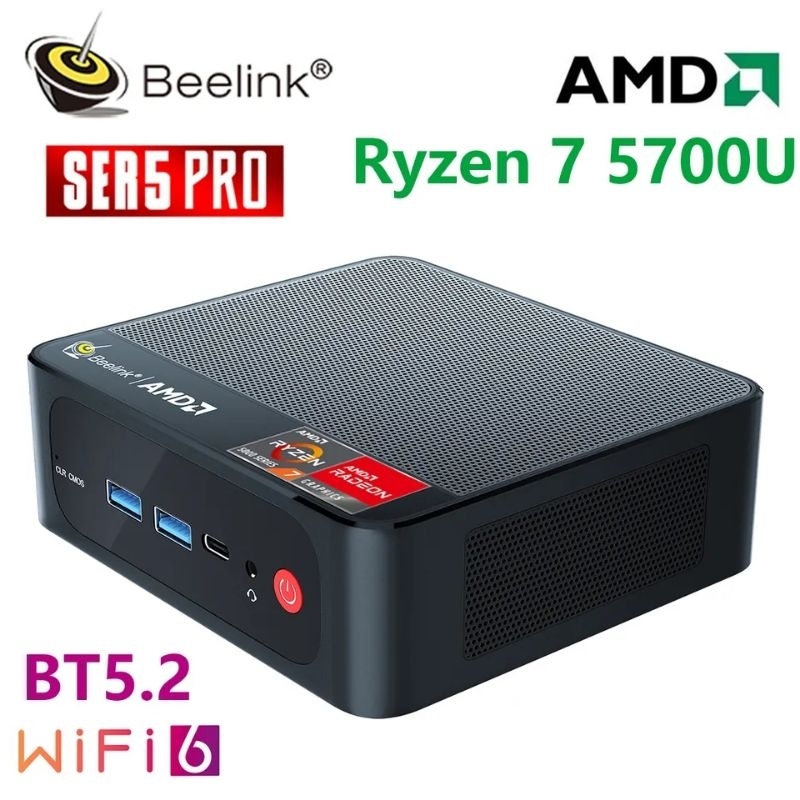 Jual Mini PC Beelink SER5 PRO 5700U AMD Ryzen 7 HDMI DP Windows 11 Pro | Shopee Indonesia