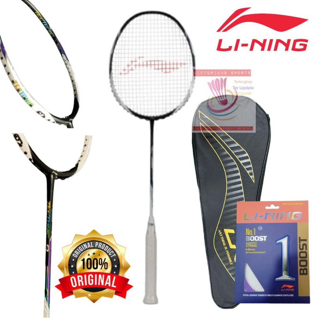 Jual RAKET BADMINTON LINING TEC TONIC TECTONIC 9 3U 4U 5U BLACK/WHITE ORIGINAL | Shopee Indonesia