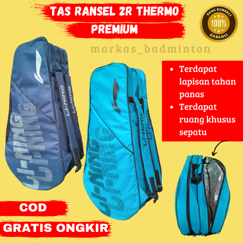 Jual Tas Badminton Raket Bulutangkis 2R Ransel Thermo Guard | Shopee ...