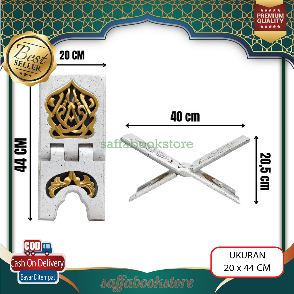 Jual Meja Alquran Lipat Rehal Rekal Lipat Sedang Besar Ukir Motif ...