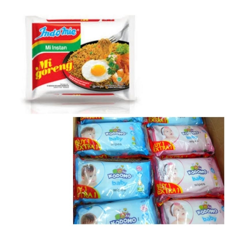 Jual TISSUE BASAH 50's X 2 BONUS INDOMIE | Shopee Indonesia
