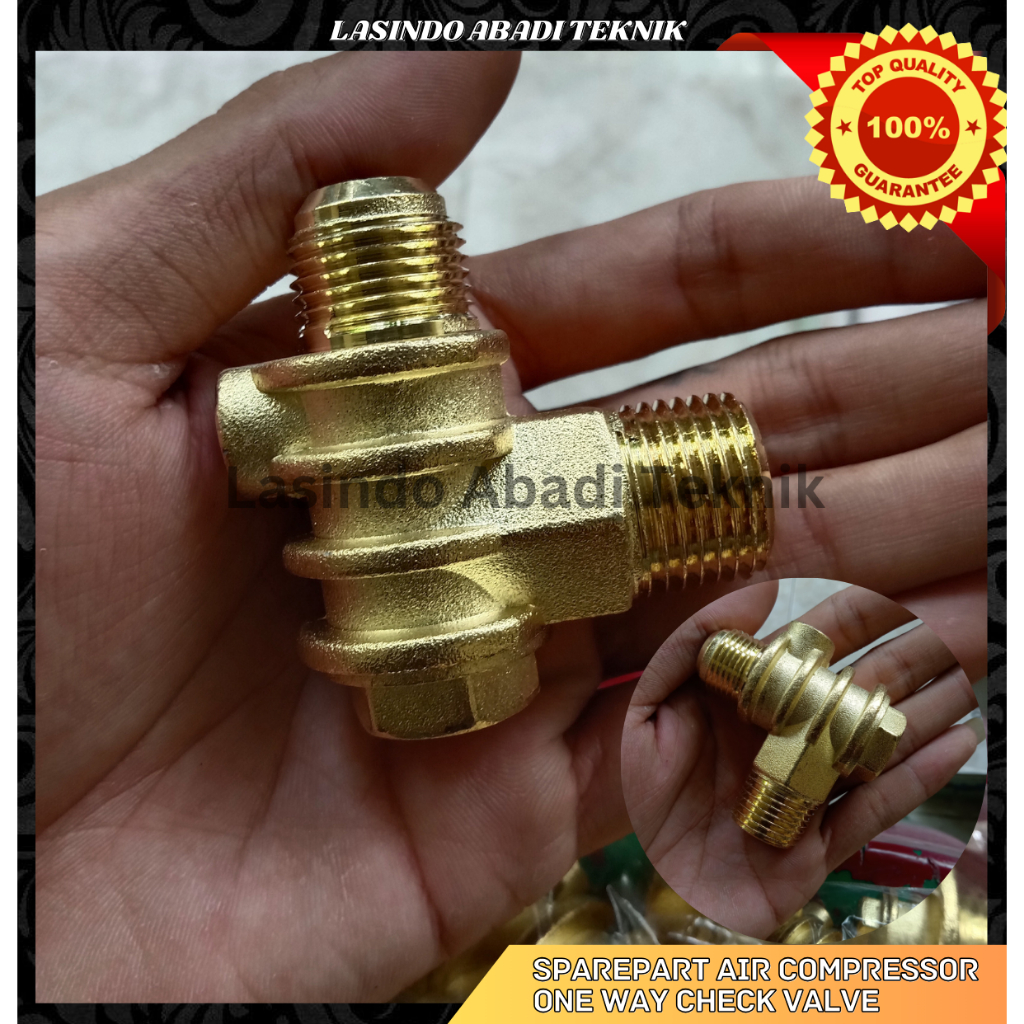Jual one way check Valve kompresor 1/2 hp 1 hp 2 hp ukuran drat 1/2 - 3 ...