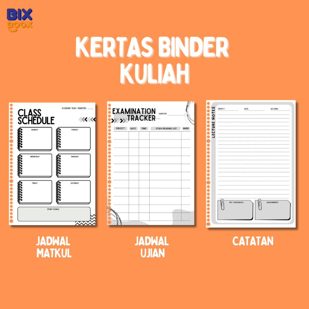 Jual Kertas Binder Loose Leaf Kuliah, Buku Catatan Kuliah, isi 50 pcs ...